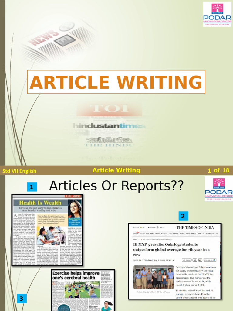 CB VII Eng Article Writing | PDF | Hobbies | Physician