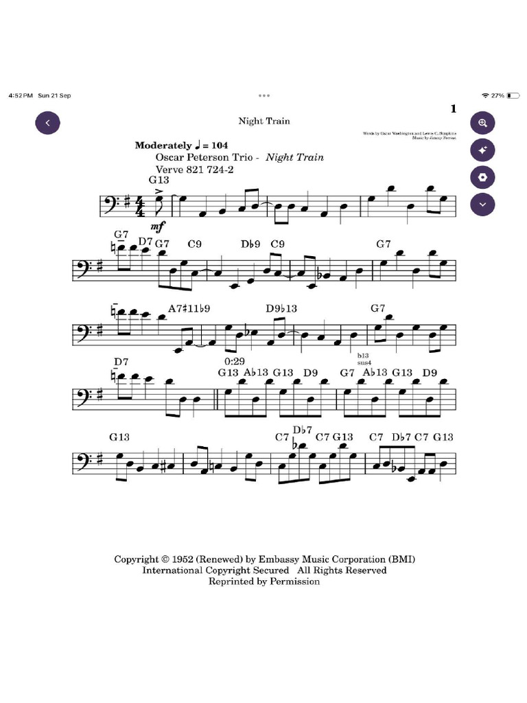 Night Train Bass | PDF