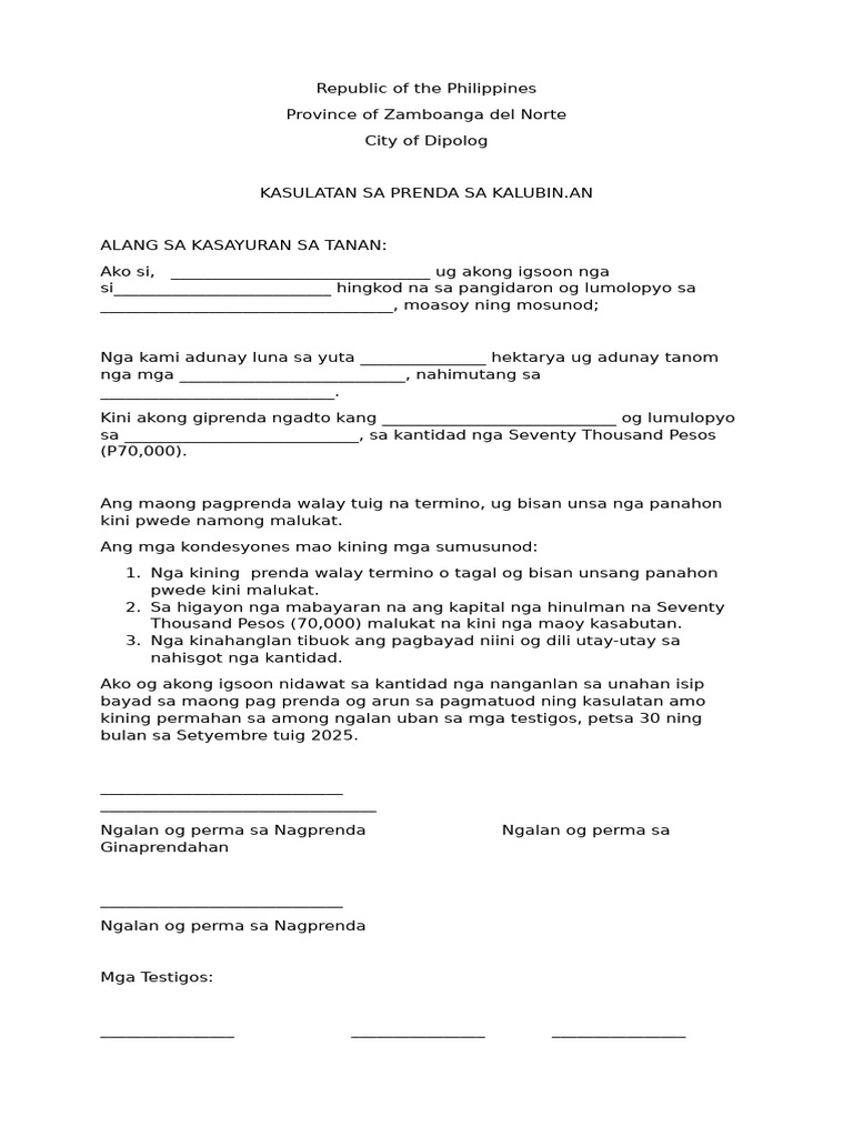 Kasulatan Sa Kalubin An | PDF