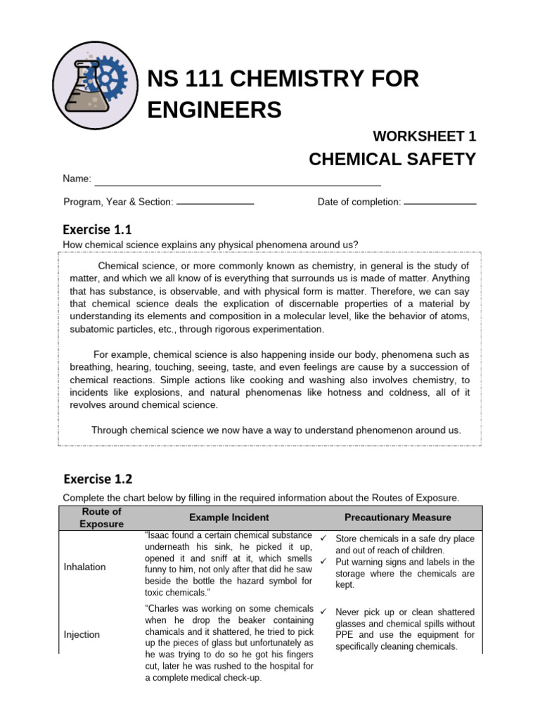 Chemical Safety Guidelines for Engineers | PDF | Chemistry | Toxicity