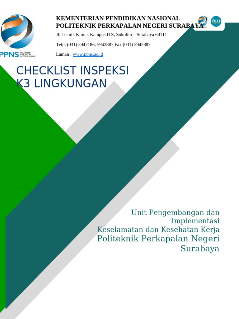 Form Checklist Inspeksi k3 | PDF
