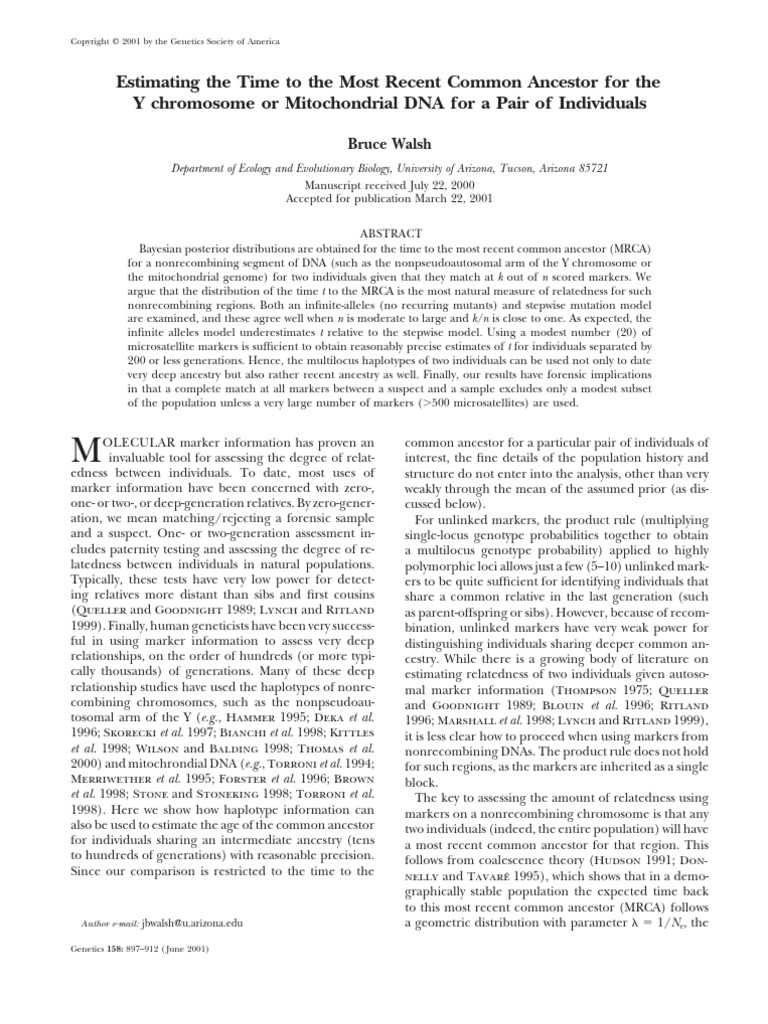 Bruce Walsh | PDF | Haplotype | Standard Deviation