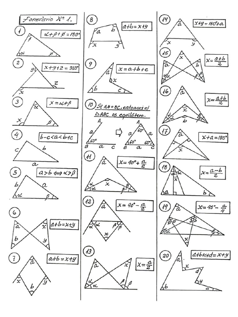 Formulario Geometria Organized | PDF