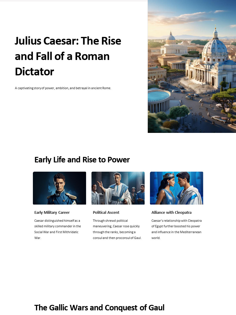 Julius Caesar: Rise, Rule, and Fall | PDF | Julius Caesar | Pompey