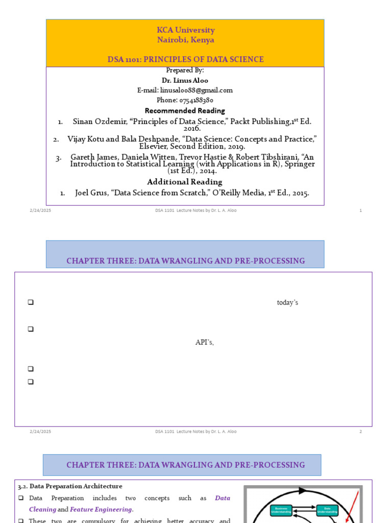 DSA 1101-Chapter-3-Lecture-4&5 | PDF | Machine Learning | Cross ...
