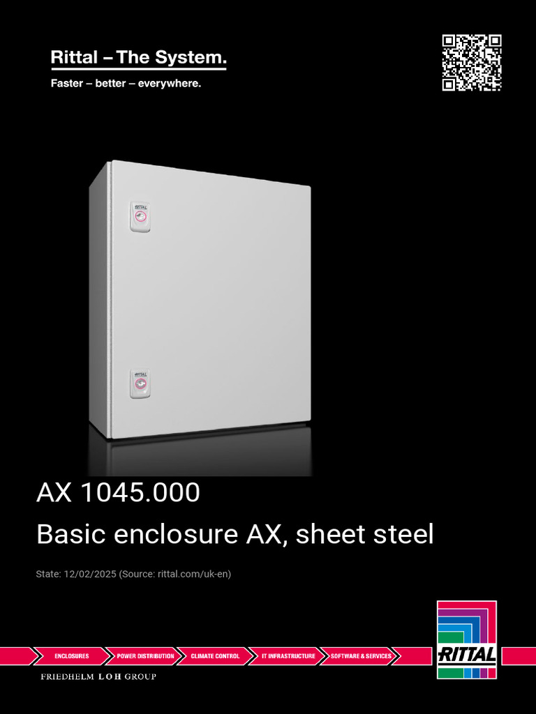 1045000-Basic Enclosure AX, Sheet Steel | PDF | Door | Sheet Metal