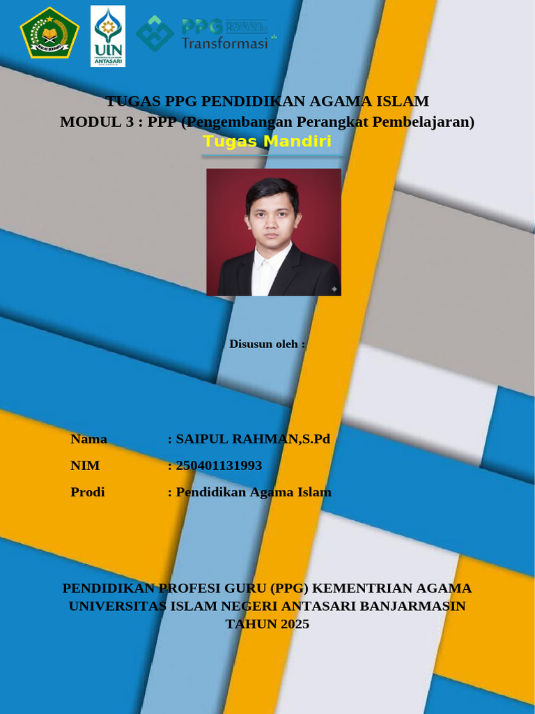 Tugas PPP PPG 2025 Saipul Rahman - SD | PDF