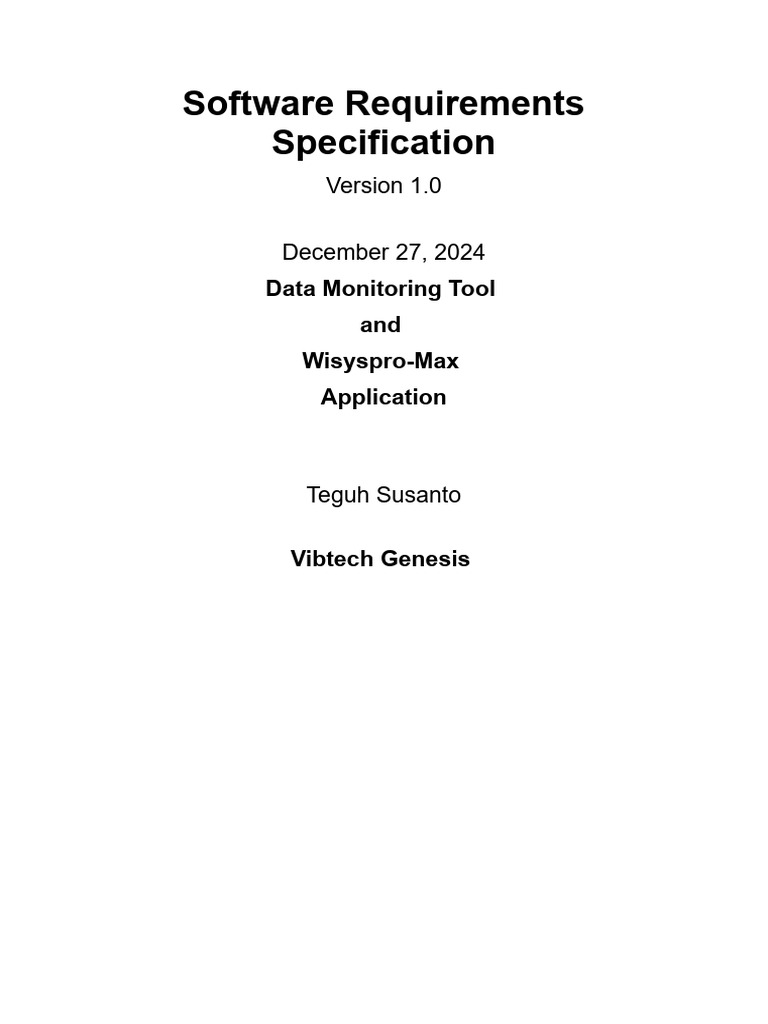 Wisyspro-Software Requirement Specification | PDF | File Transfer Protocol | Internet Of Things