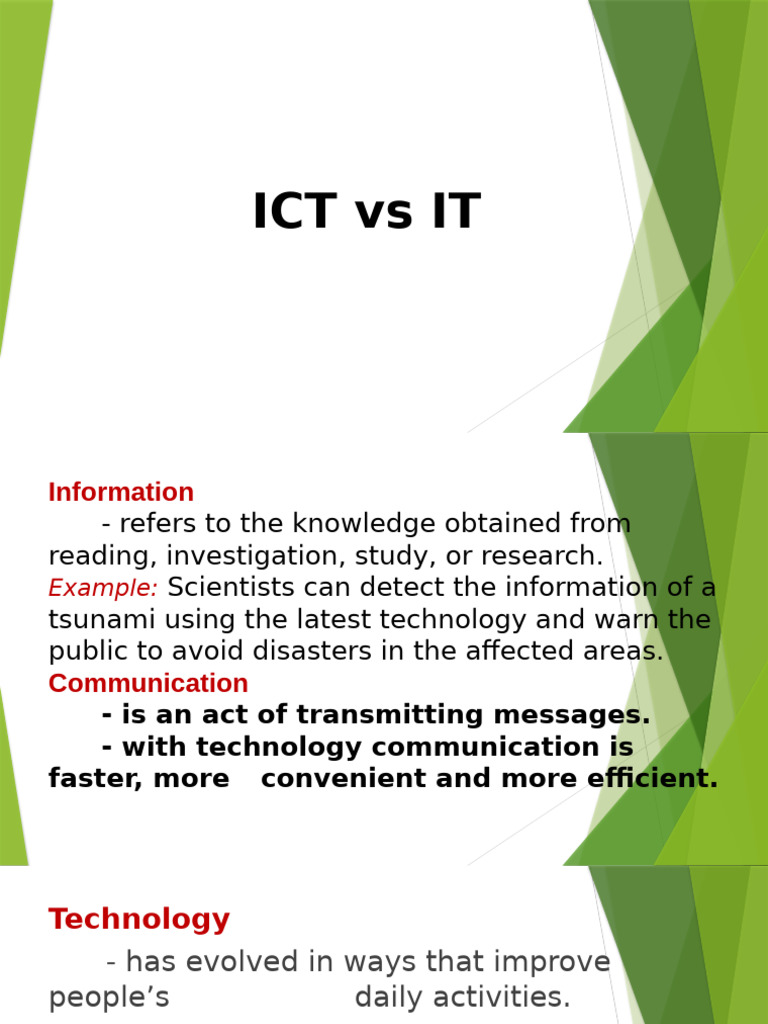 IT ERA ICT Vs IT | PDF