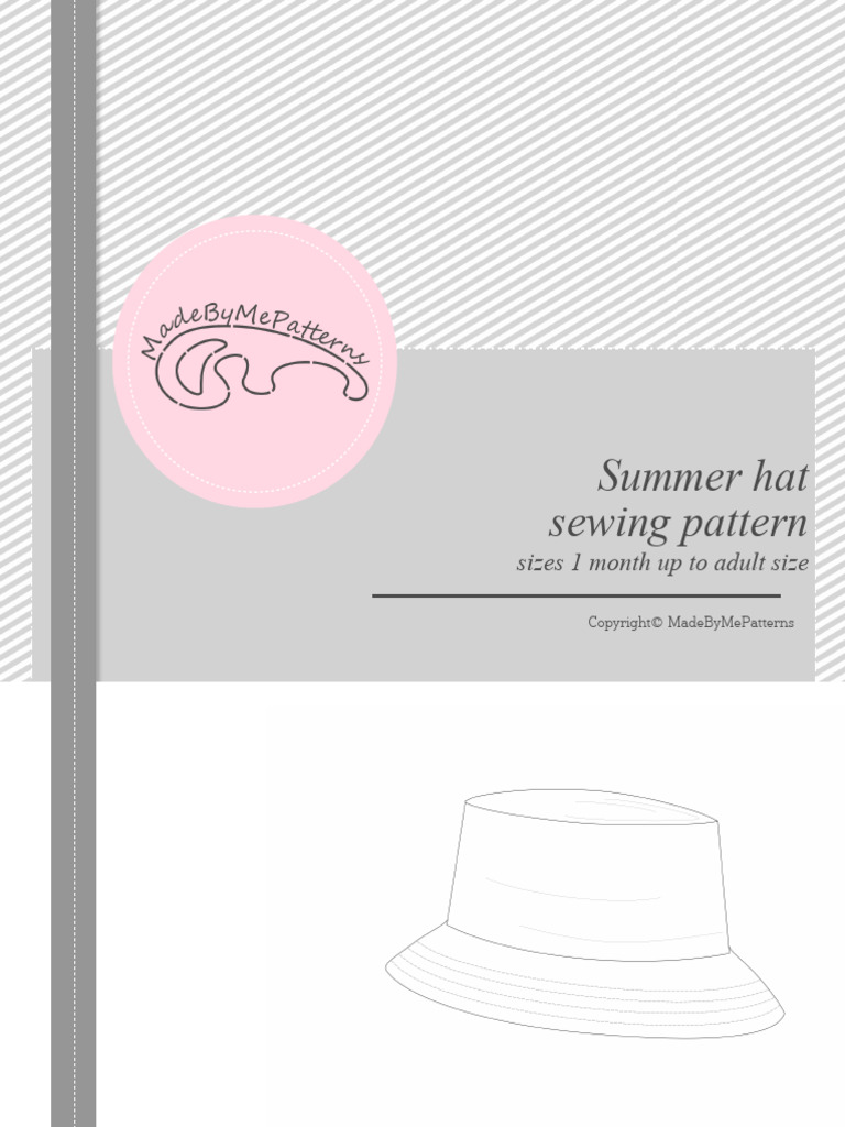 Summer Hat Sewing Pattern Guide | PDF | Seam (Sewing) | Sewing