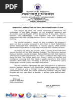 ARAL Program Accomplishment Report | PDF | Learning | Reading Comprehension