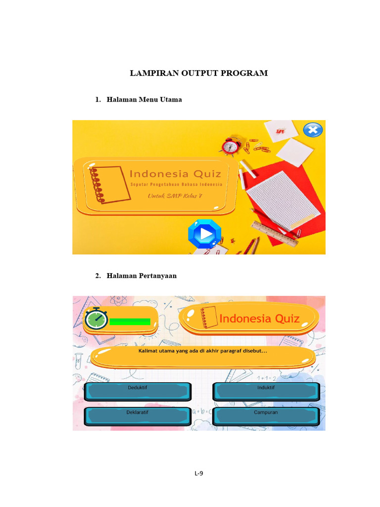 Lampiran Output Program | PDF