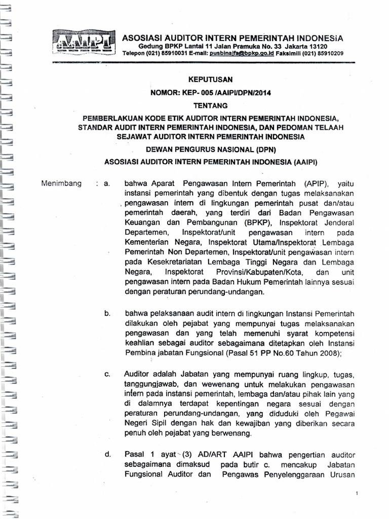 SK AAIPI Standar Kode Etik | PDF