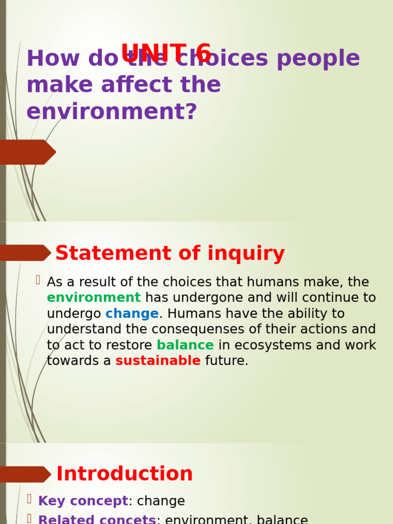 Myp 4 Bio Unit 6 | PDF | Soil | Deforestation