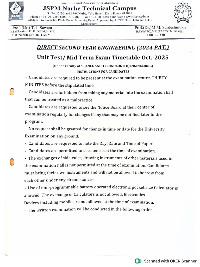 DSE (2024 Pattern.) CCE Timetable-1 | PDF