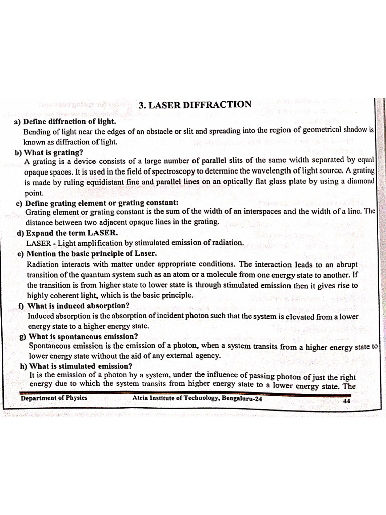 Physics Viva Questions | PDF