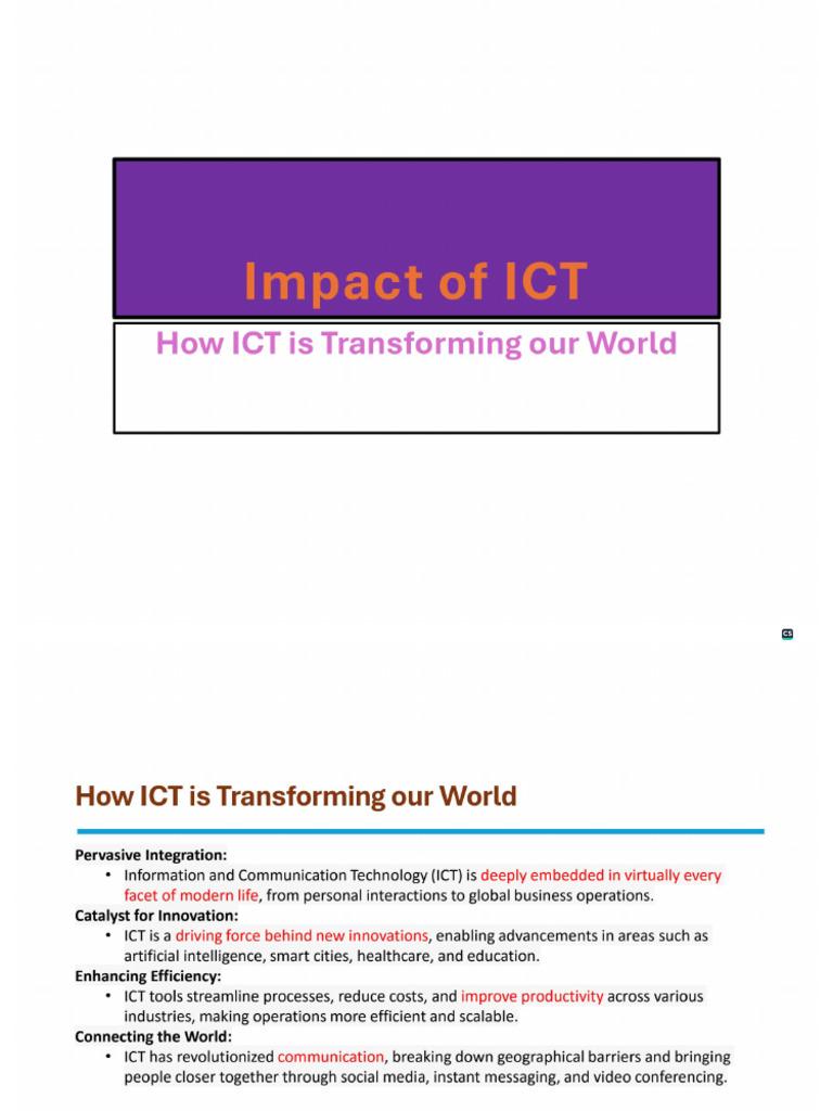 Impact of ICT | PDF