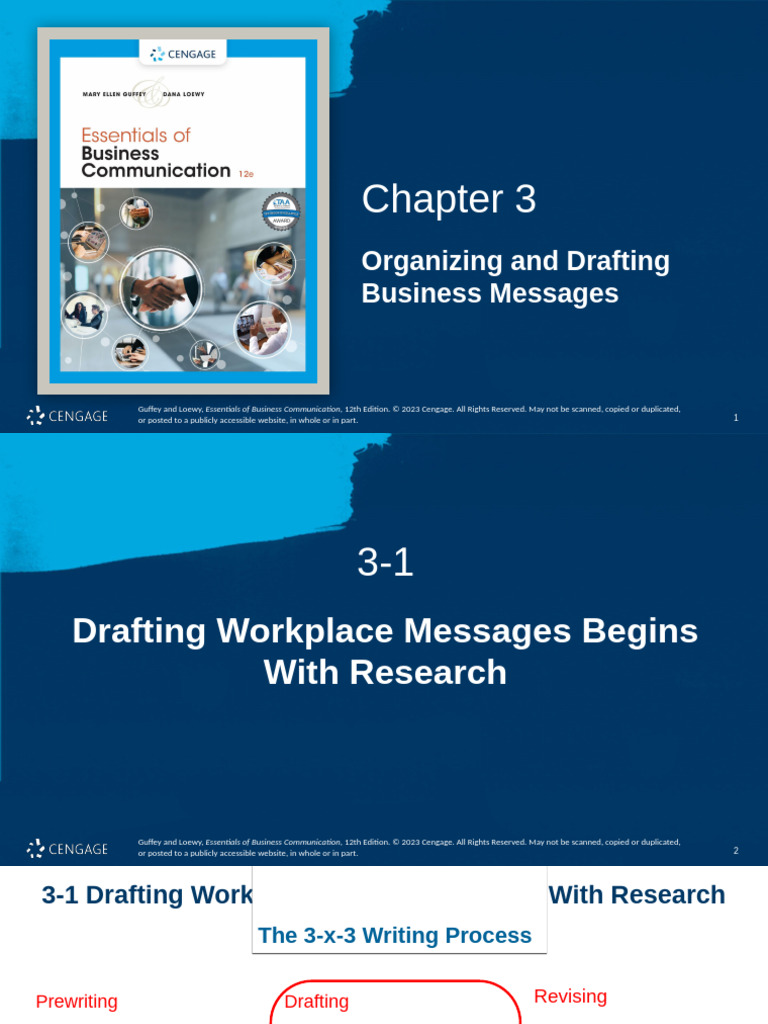 Chapter 3 - Organizing and Drafting Business Messages | PDF | Sentence (Linguistics) | Syntax
