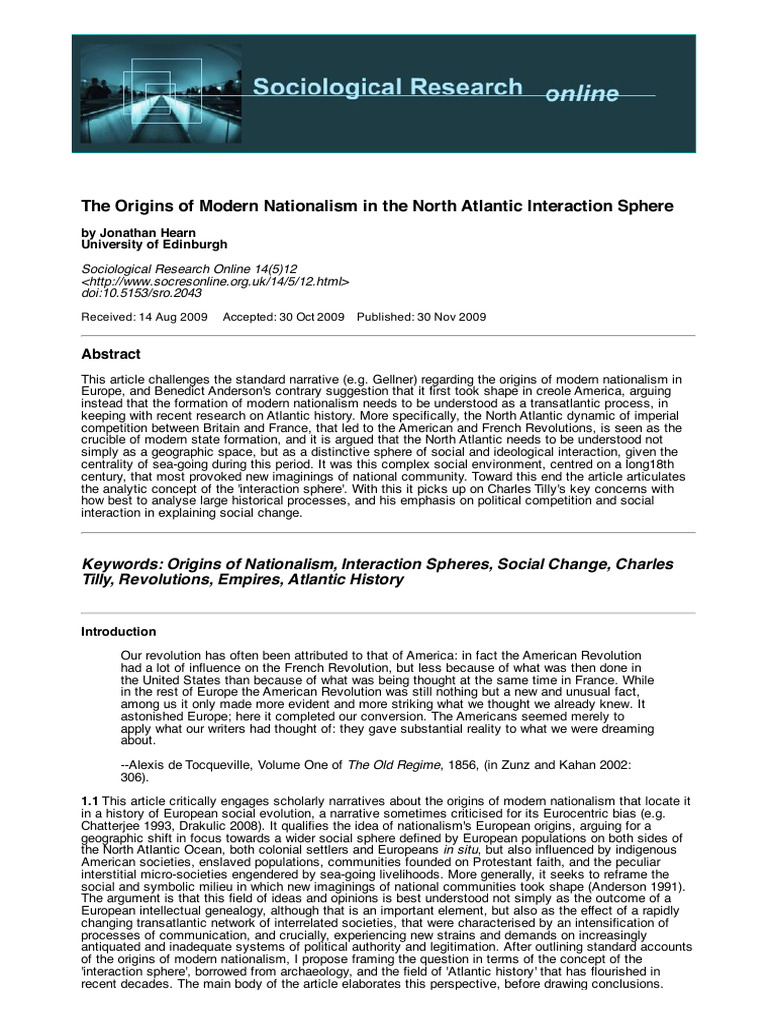 Transatlantic Roots of Modern Nationalism | PDF | Iroquois | British Empire
