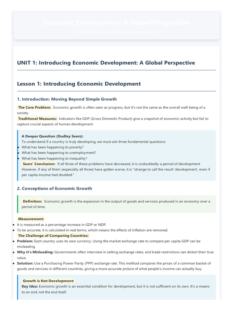 Global Economic Development Insights | PDF | Human Development Index ...