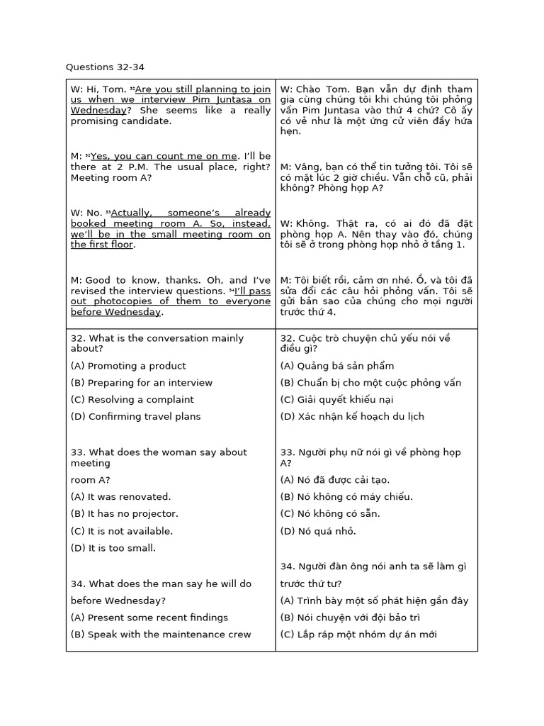 Part 3 Toeic p3 | PDF