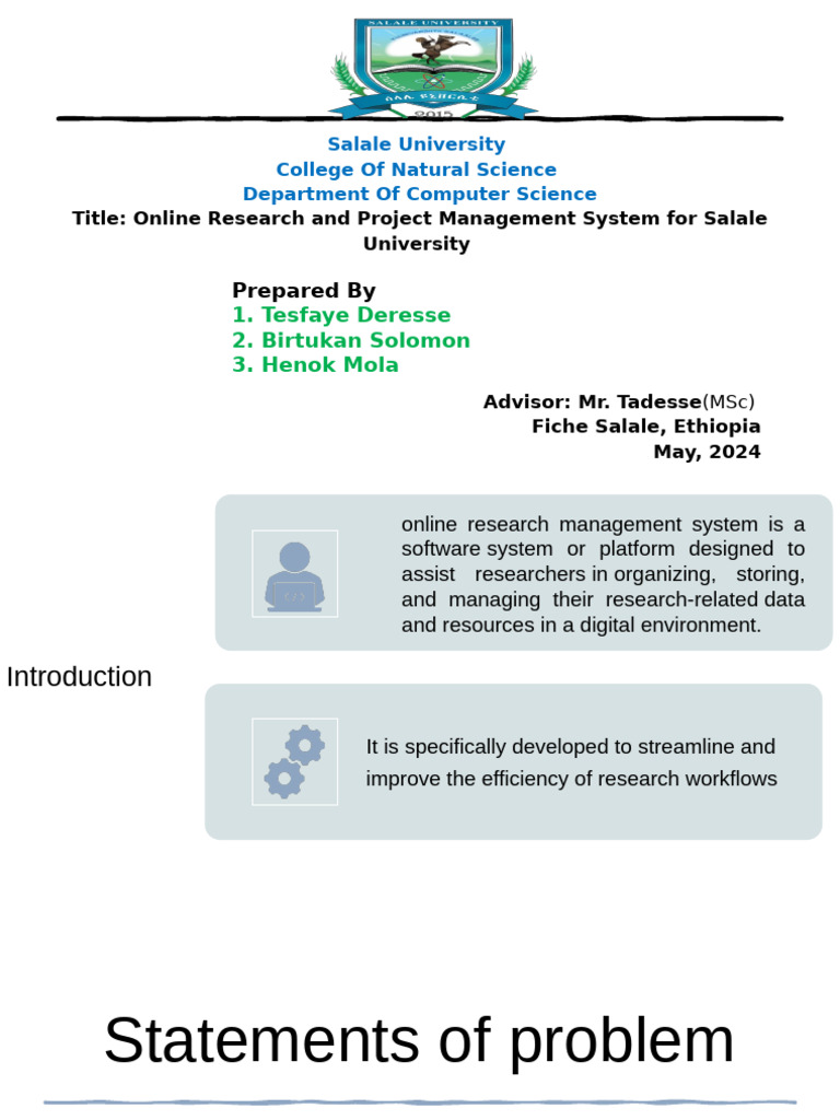 Group 7 Presentation | PDF | System | Databases