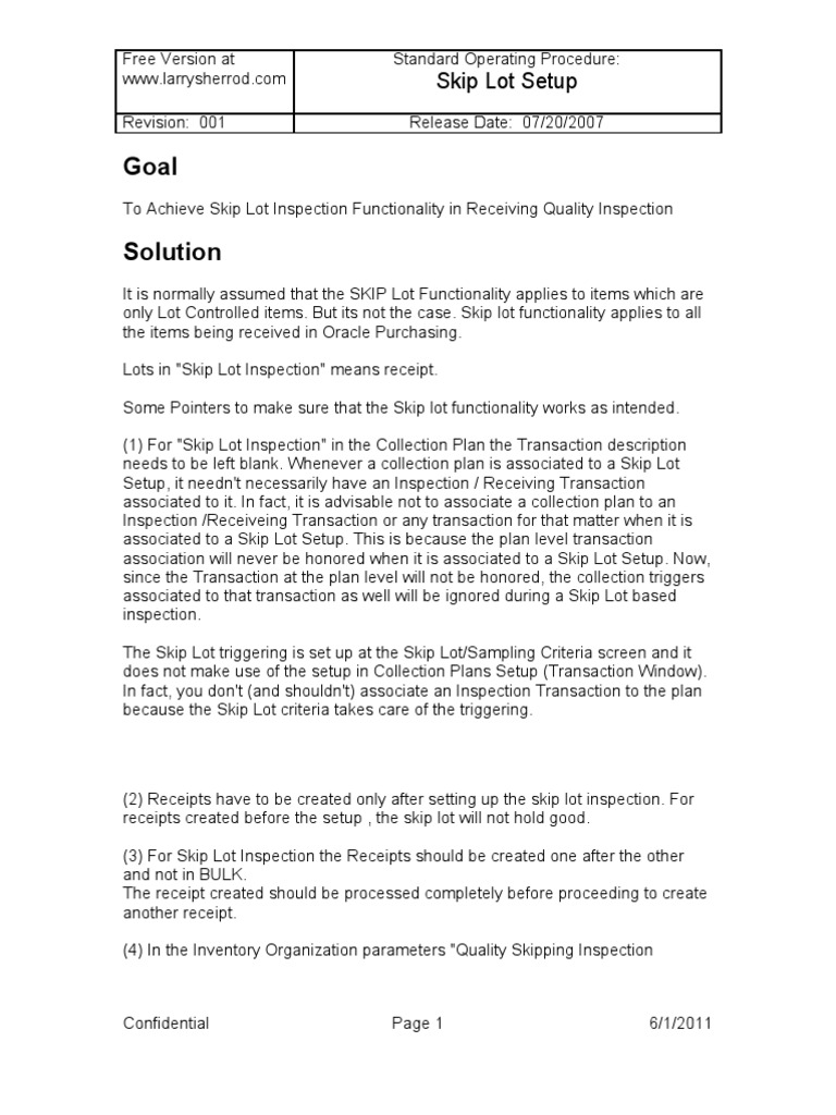 Skip Lot Setup | PDF | Receipt | Areas Of Computer Science