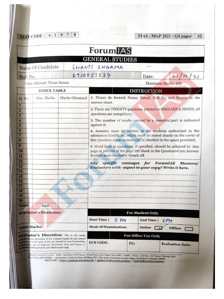 Shruti Sharma. GS 2 | PDF