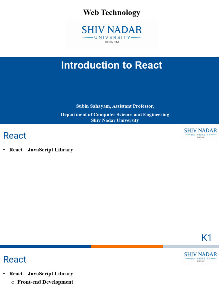 Lecture 10 - Introduction To React | PDF