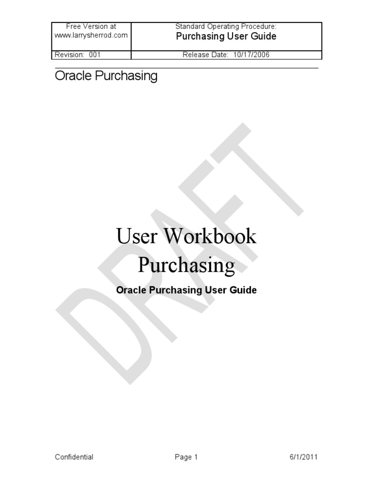 User Workbook Purchasing | PDF | Invoice | Accounts Payable