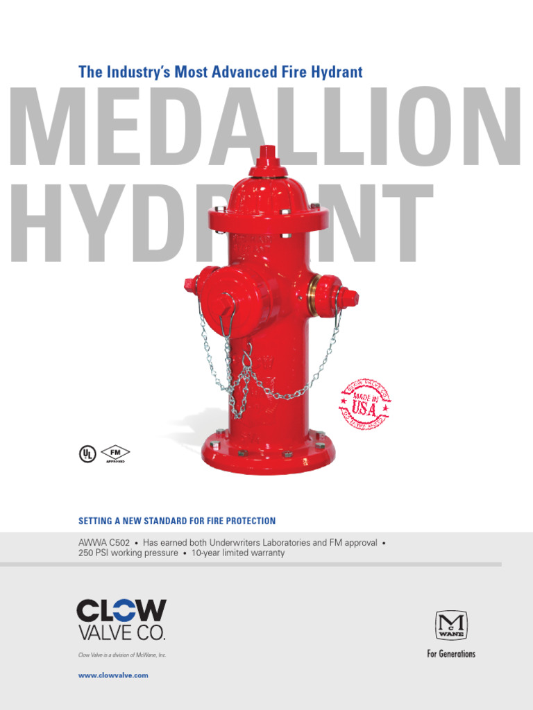 Clow Medallion Fire Hydrant Overview | PDF | Valve | Alloy