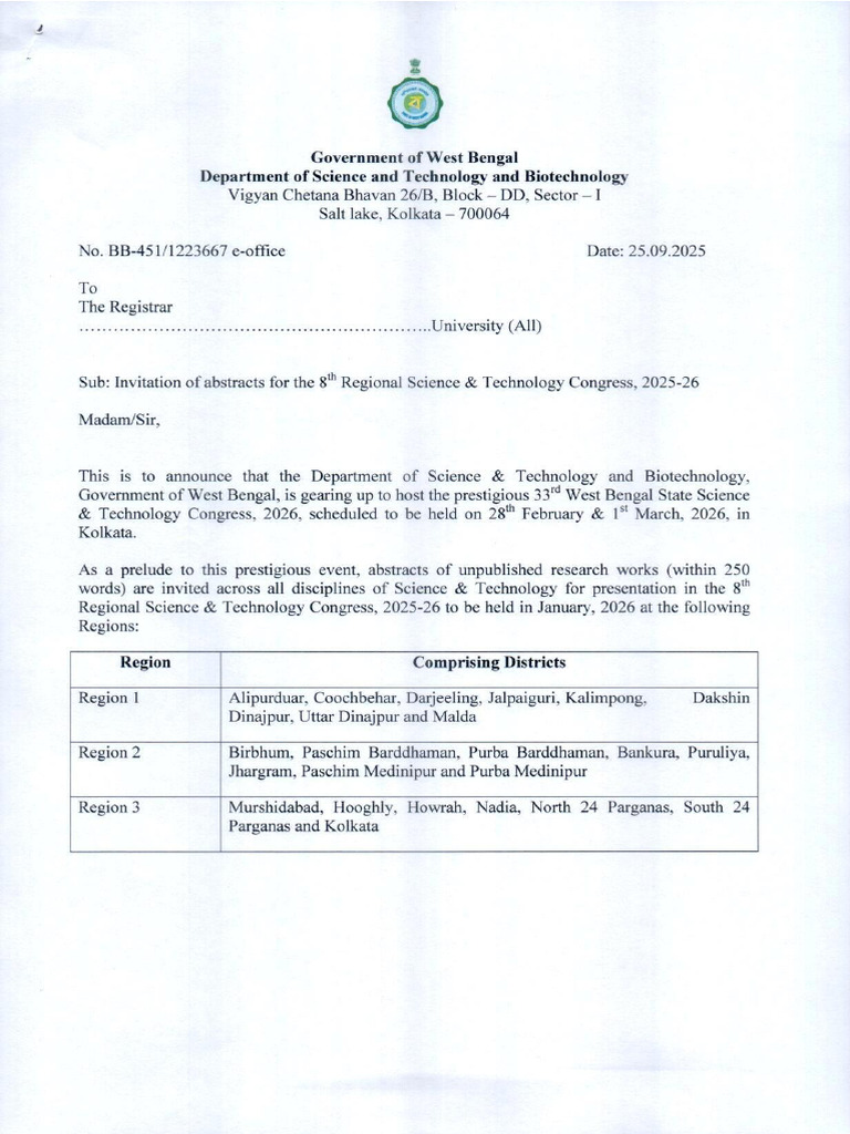 University Letter 33rd SC 0001 | PDF