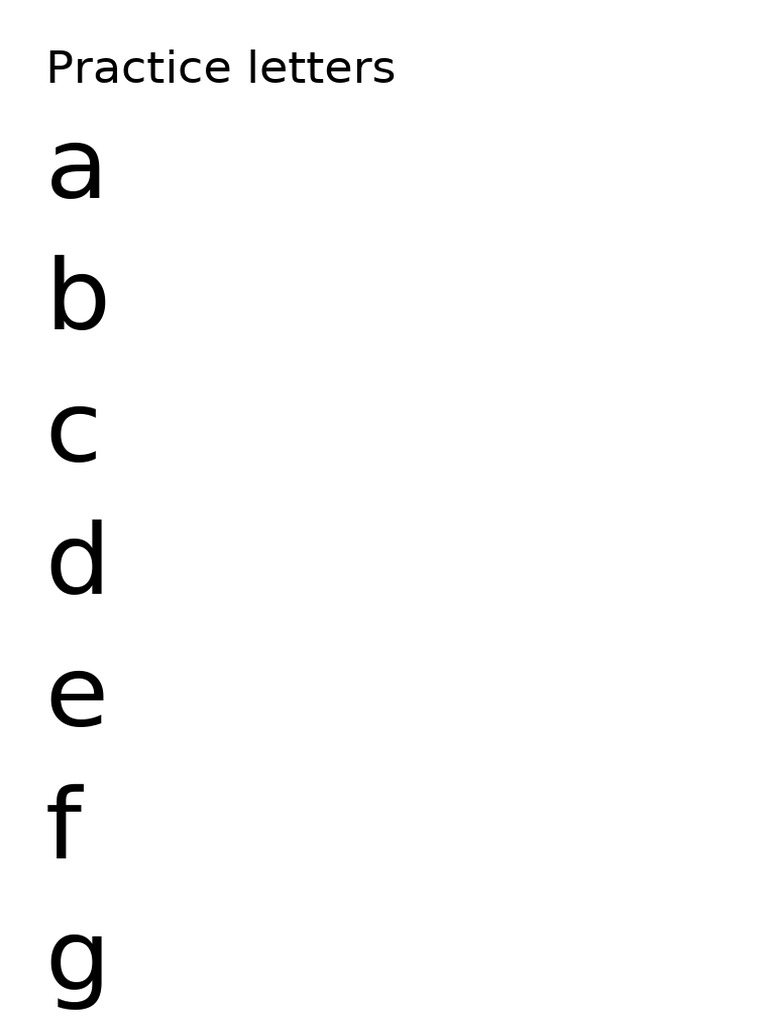 Practice Letters A-Z | PDF