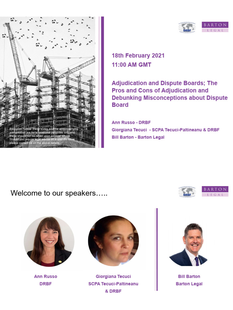 Barton Legal Slides Adjudication | PDF