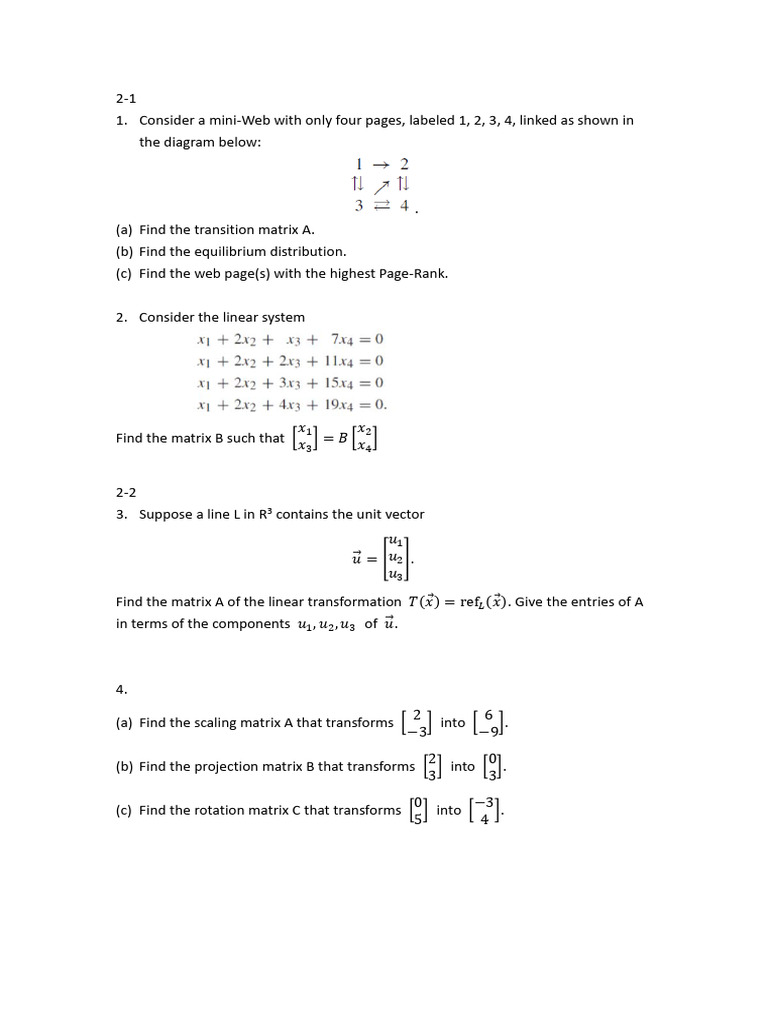 Linear Algebra Problems and Solutions | PDF