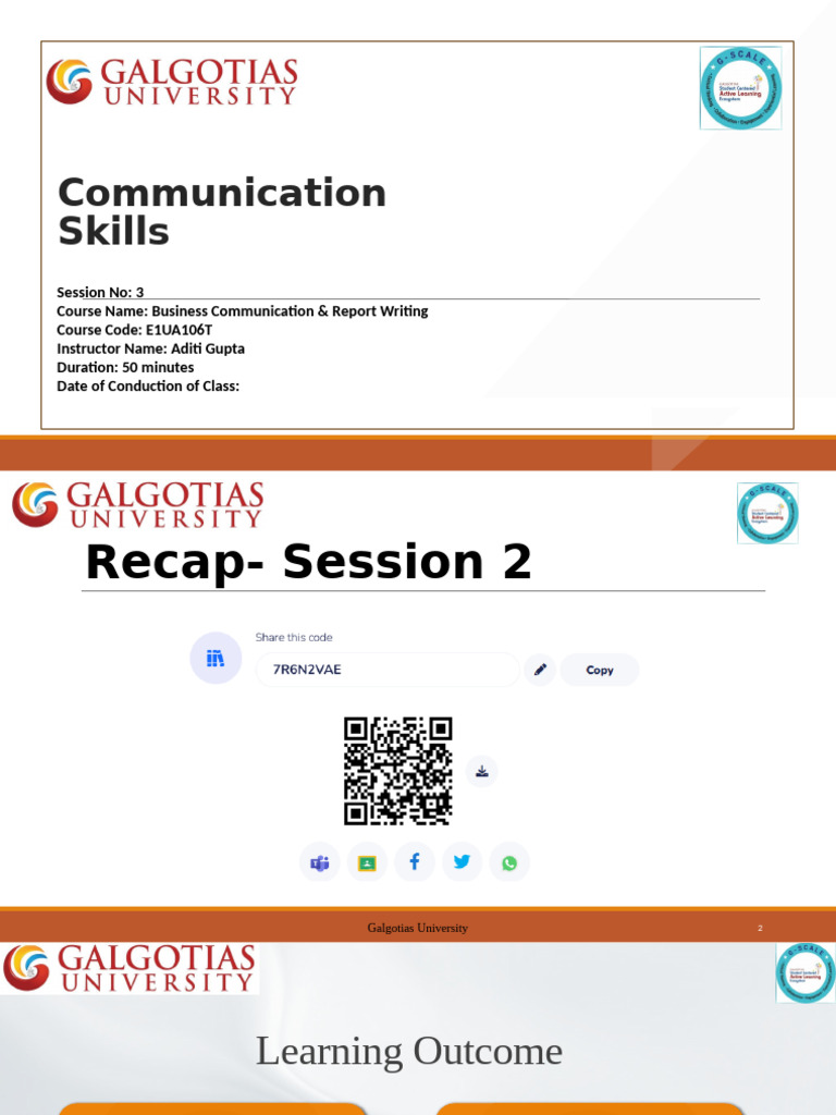 Communication Skills Session 3 | PDF | Communication | Information