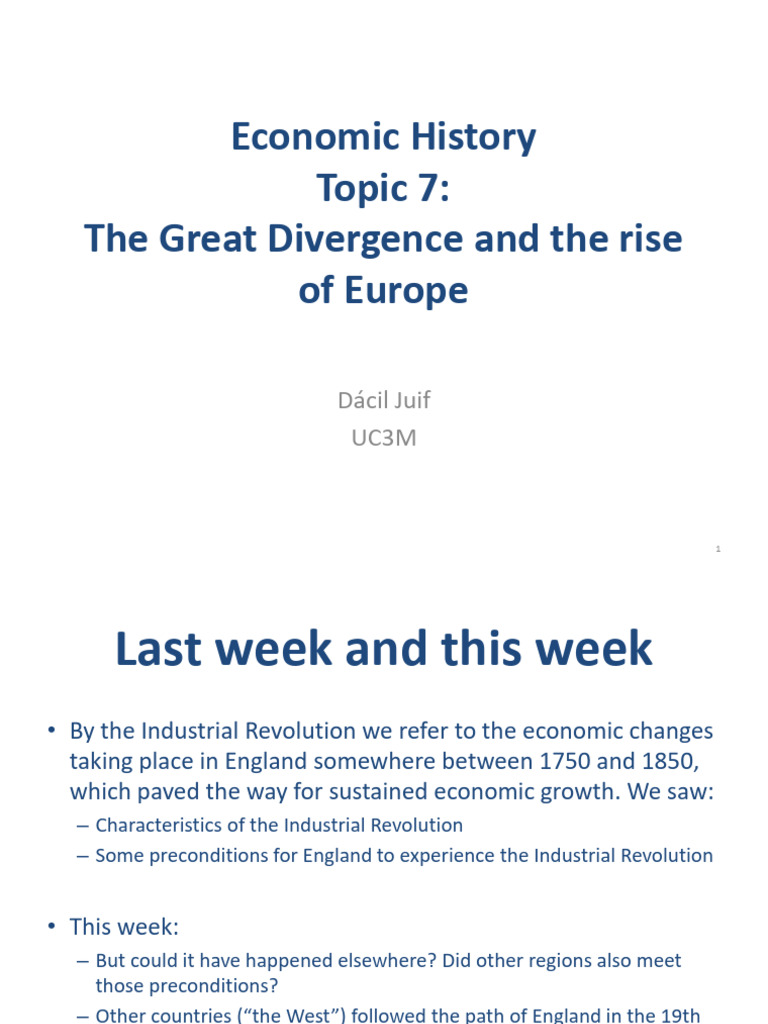 The Great Divergence: Europe's Rise Explained | PDF | Gross Domestic ...