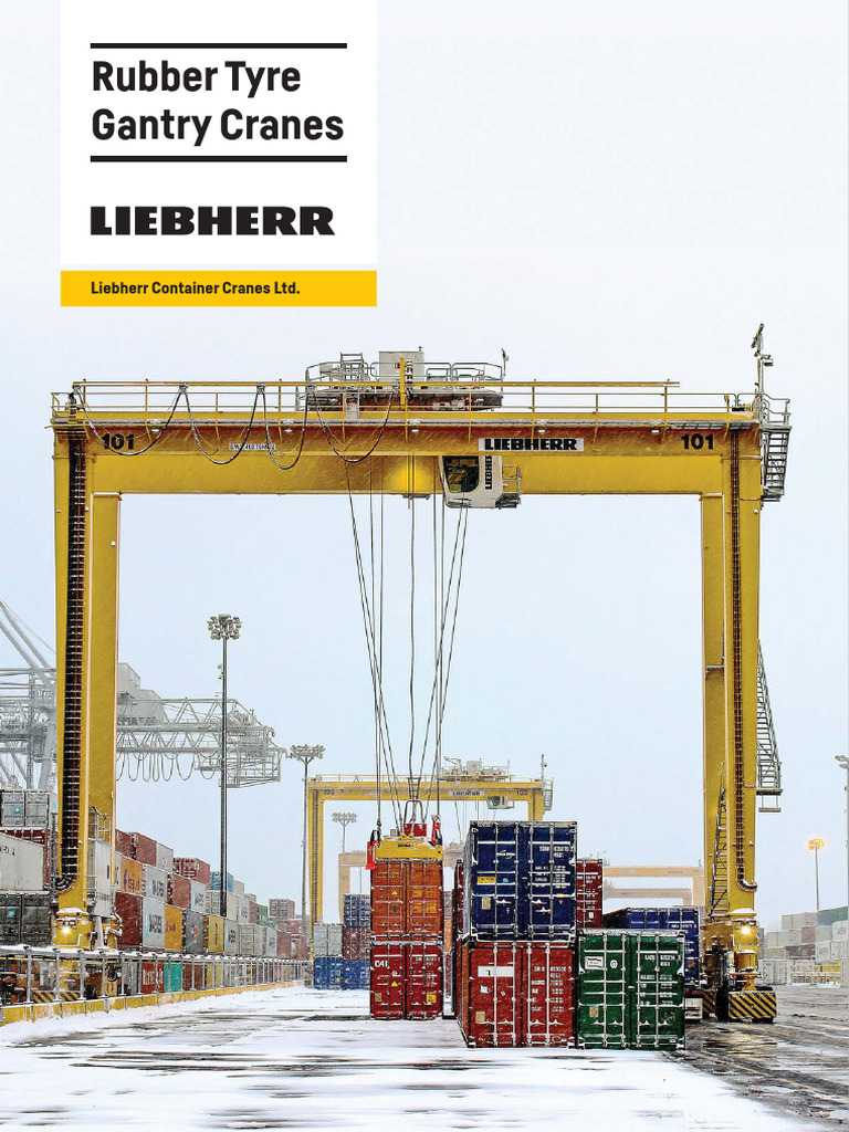 Liebherr Rubber Tyre Gantry Cranes Overview | PDF | Engines | Hybrid ...
