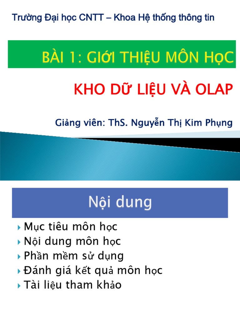 Bai 1 - Gioi Thieu Mon Hoc | PDF
