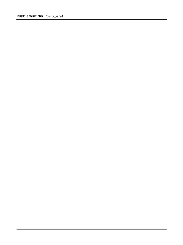Precis Writing Passage 24 | PDF