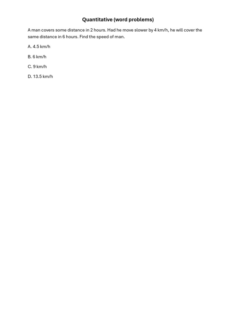 Quantitative (Word Problems) | PDF | Elementary Geometry