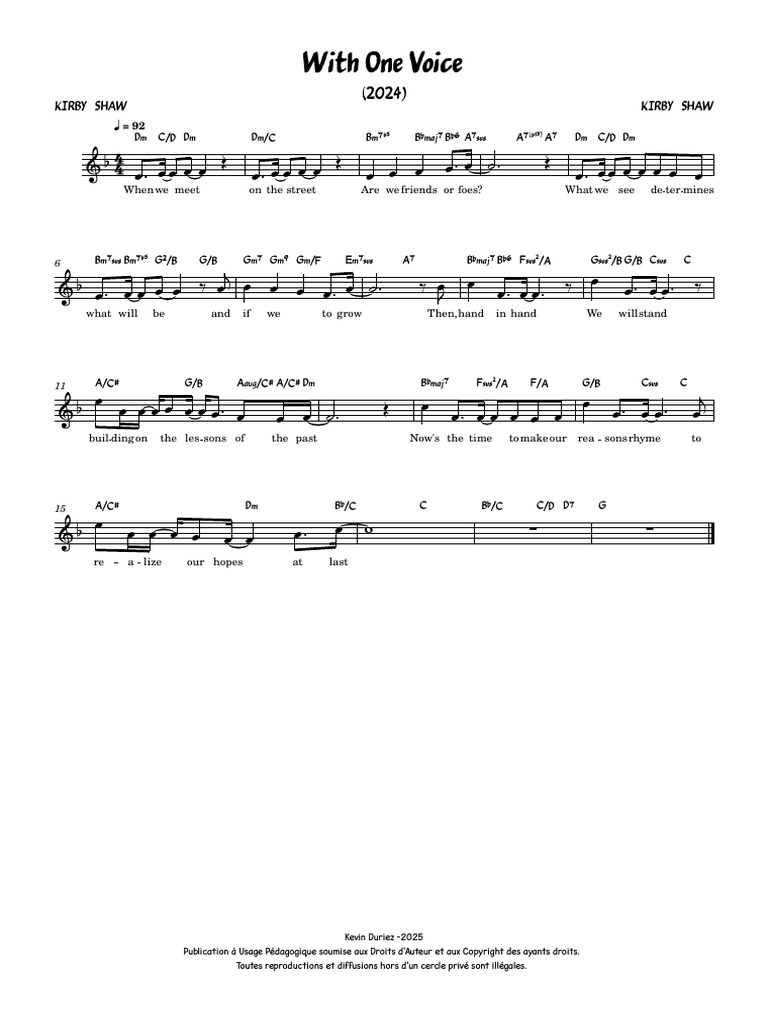 With One Voice | PDF
