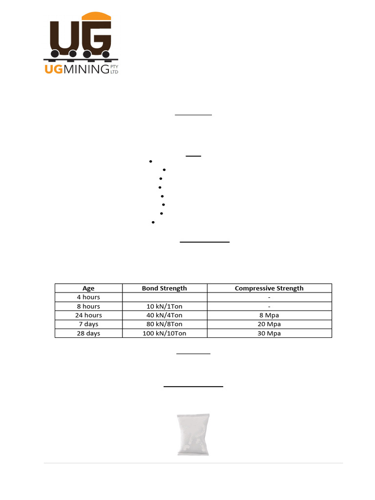 High Flow Cable Anchor Grout G5 Data | PDF