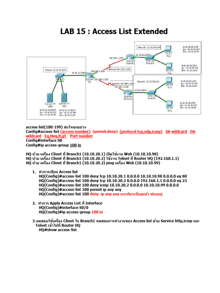15.access List Extended | PDF