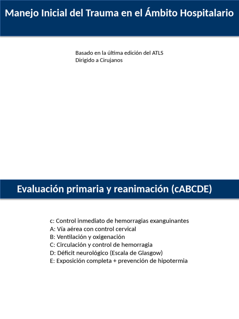 Manejo Trauma ATLS Visual | PDF