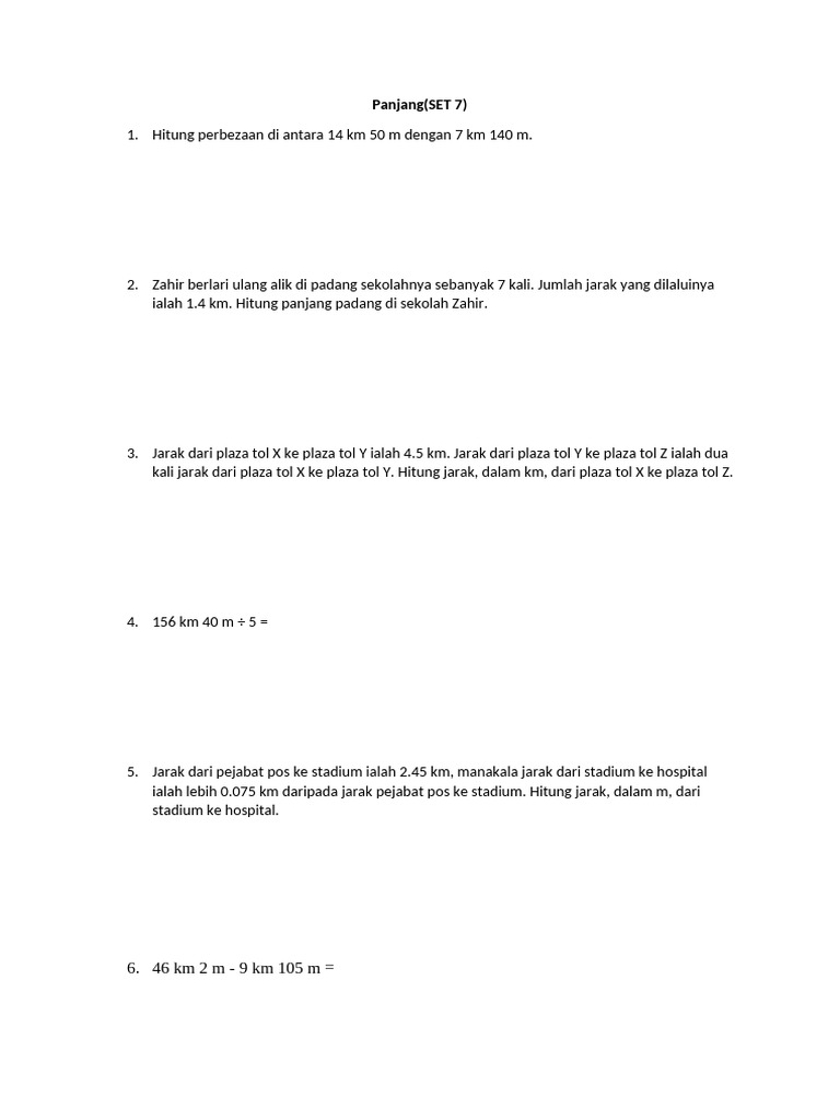 Set 7 Jisim | PDF