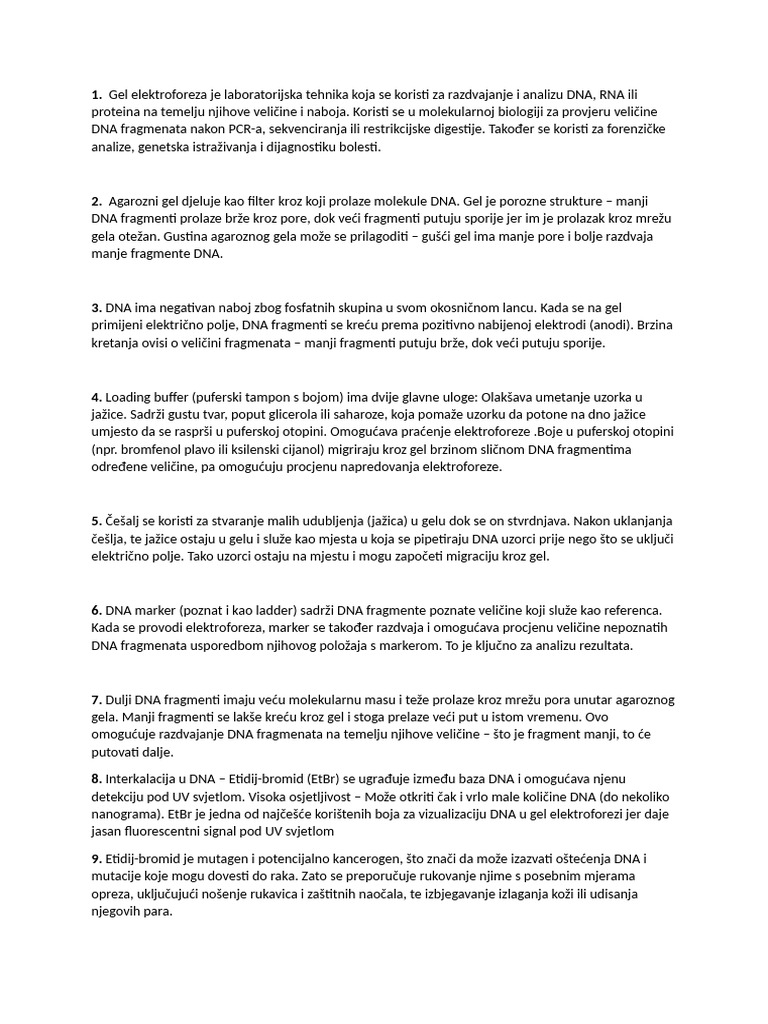Bio Gel Elektroforeza | PDF