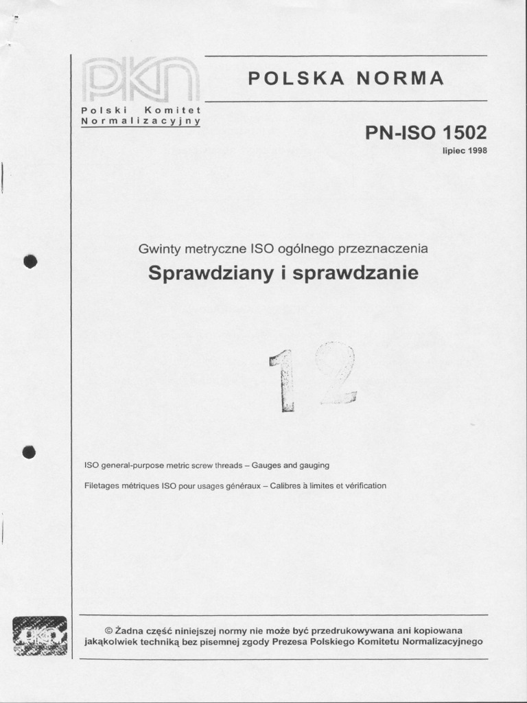 Pn-Iso 1502 | PDF