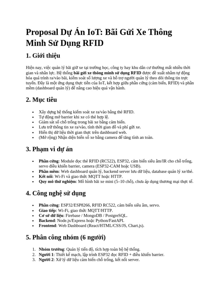 Proposal D Án IoT | PDF