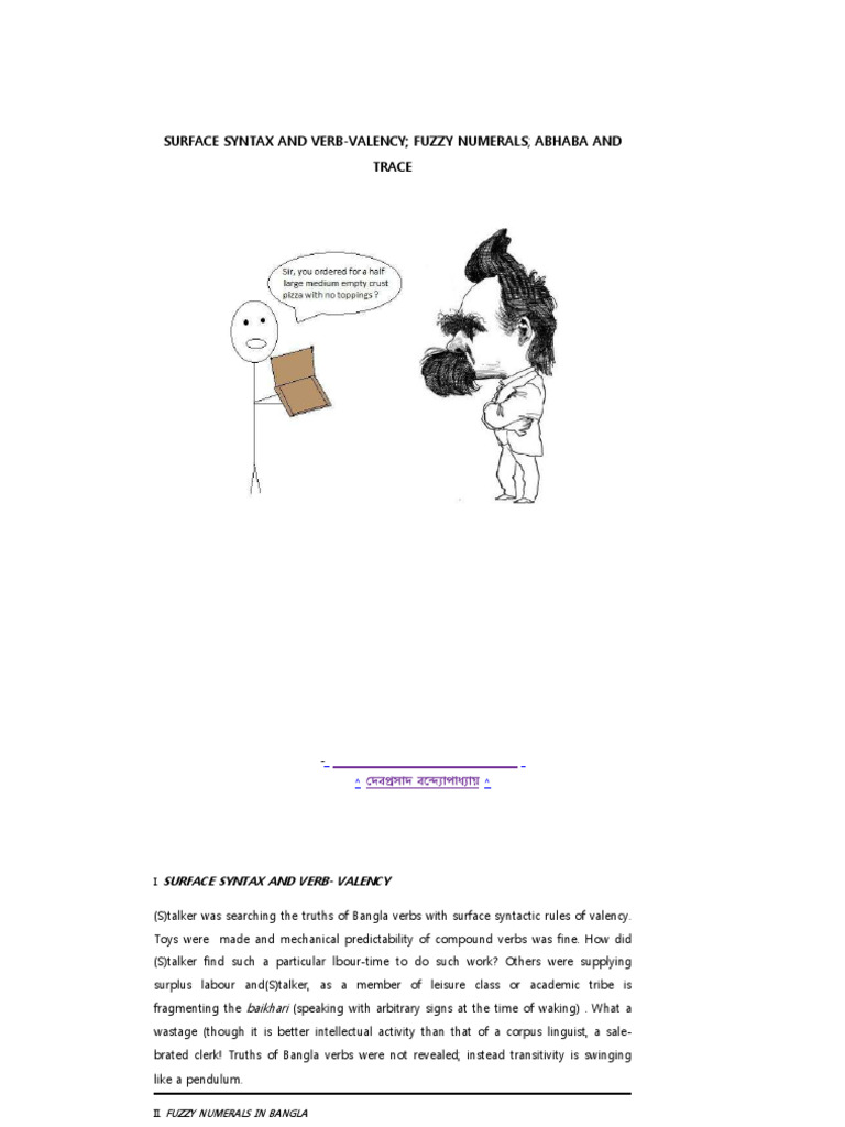 Surface Syntax and Verb Valency Fuzzy Nu | PDF | Human Communication ...